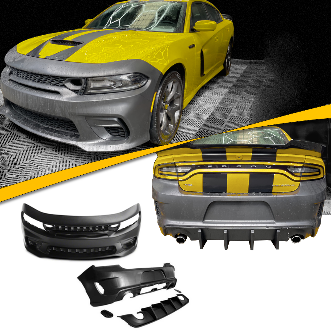 2015-2023 Dodge Charger 21+SRT Style Front and Rear Bumper Body Kit